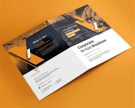 Bifold Invitation Indesign Template Modern Bifold Brochure Corporate