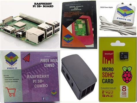 PiBOX Raspberry Pi 3B Basic Combo Black 3205BK Pibox India Home For Raspberry PI IoT