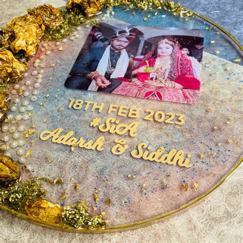 Wedding Varmala Preservation 12 Inch Resin Frame Wedding Resin Art