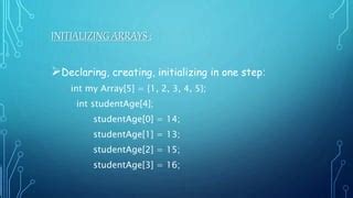 Basic Array In C Programming PPT