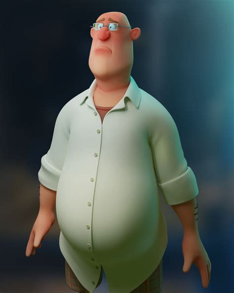 Artstation Dumpy Man With Dumpy Shirt