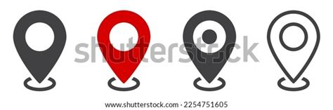Simple Map Pin Map Marker Pointer Stock Vector Royalty Free 2254751605 Shutterstock