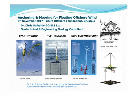 Pdf Anchoring And Mooring For Floating Offshore Wind Brussels 8th November 2017
