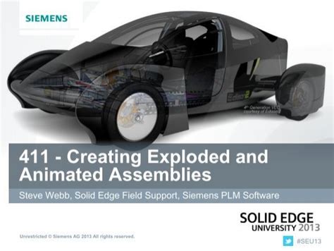 Creating Exploded And Animated Assemblies Solid Edge