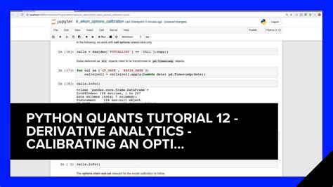 Python Quants Tutorial 12 Derivative Analytics Calibrating An Opti