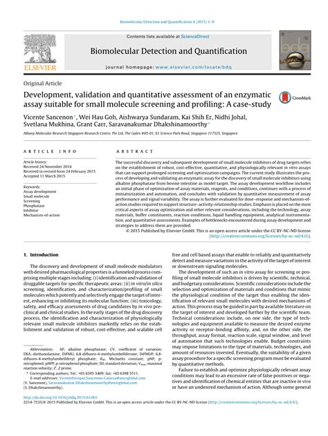 Pdf Development Validation And Quantitative Assessment Of An
