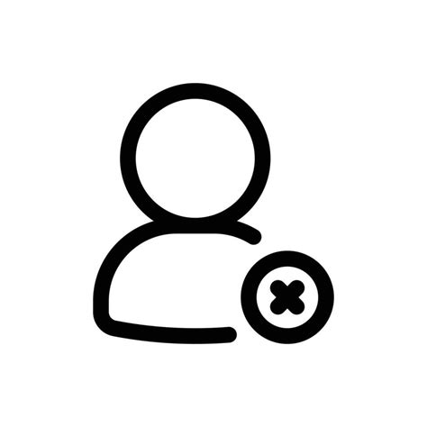 Delete Account Icon In Trendy Outline Style Isolated On White Background Delete Account