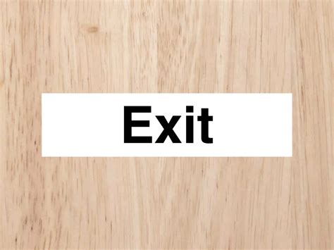 Exit Sign Standard Version Imprint Signs Graphics