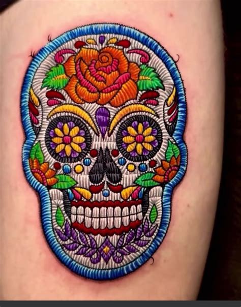 30 Embroidery Tattoos That Show Off This Emerging Trend Artofit
