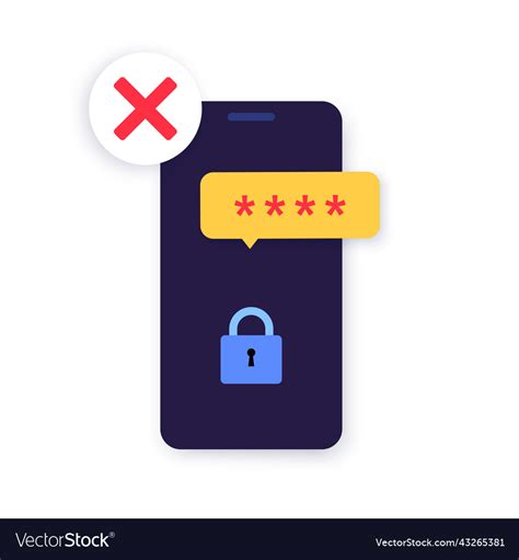 Wrong Password Concept Royalty Free Vector Image