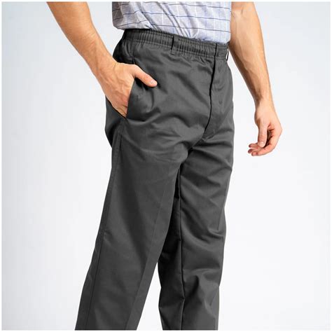 Mens Rugby Trousers Elasticated Waist Work Casual Smart Pants All Sizes