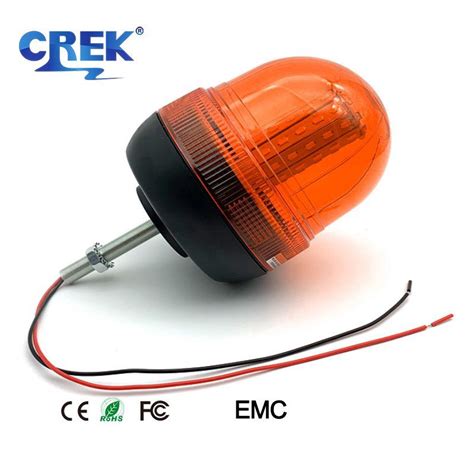 Dc 12v 24v Dc Double Strobe Amber Color Led Rotating Warning Light Strobe Flashing Light