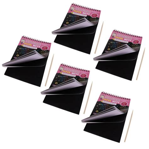 Colorful Rainbow Diy Art Scratch Dibujo Pintura Bloc De Notas Sketchbooks Rosado Baoblaze