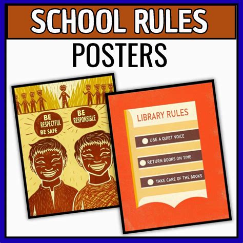 School Rules Posters Classroom Behavior Expectations And Positive