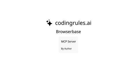 Browserbase | MCP Server | codingrules.ai