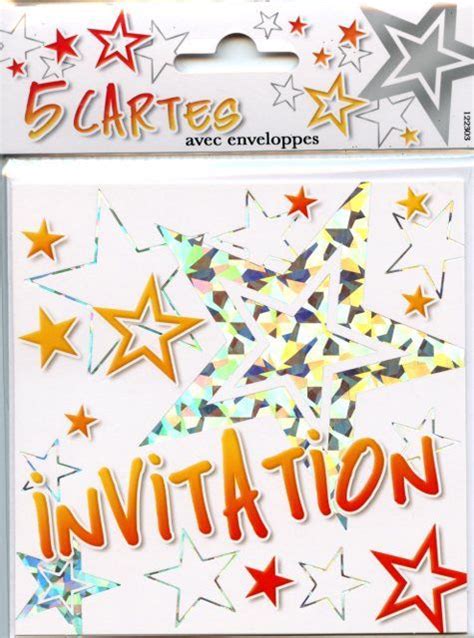 Pochette Invitation X 5