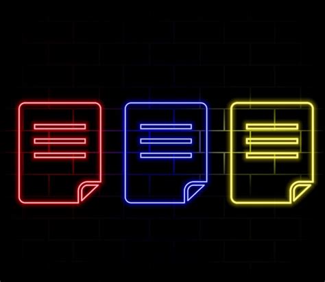 Premium Vector Copy Files Neon Icon Simple Thin Line Outline Vector