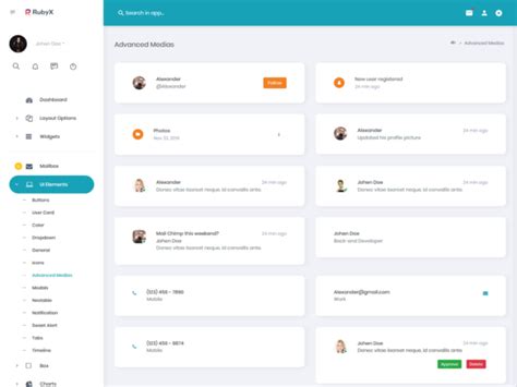 Ruby Bootstrap Admin Template Dashboard Admin Template