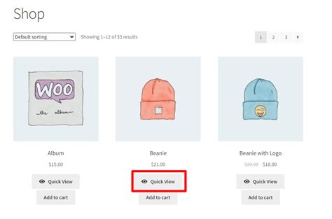 Quick View Documentation WooCommerce