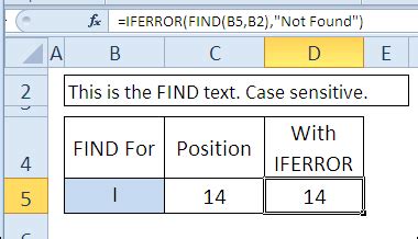 Excel FIND Function Examples Case Sensitive