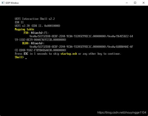 uefi学习1 win10 edk2开发环境设置与uefi模拟器启动 edk模拟器界面 csdn博客