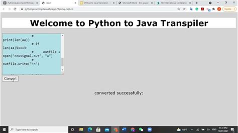 Python To Java Converter Youtube