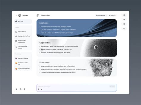 ChatGPT UI Kit New Chat On Behance