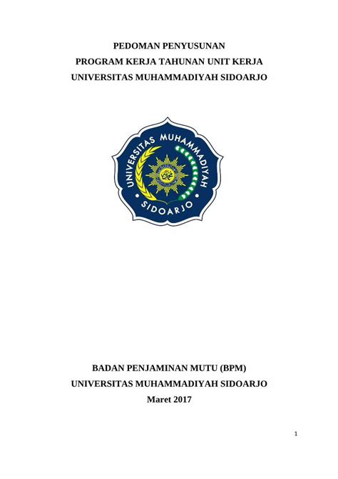 Pdf Pedoman Penyusunan Program Kerja Tahunan …bpm Umsida Ac Id Wp