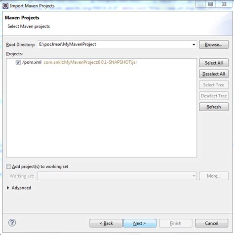 jmse how to import maven project in eclipse and