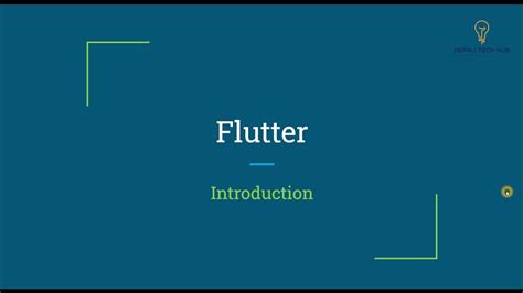 Flutter Tutorial For Beginners In Nepali 1 Introduction Youtube