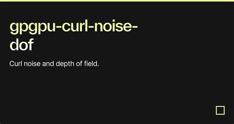 Glsl Curl Noise2 Examples Codesandbox