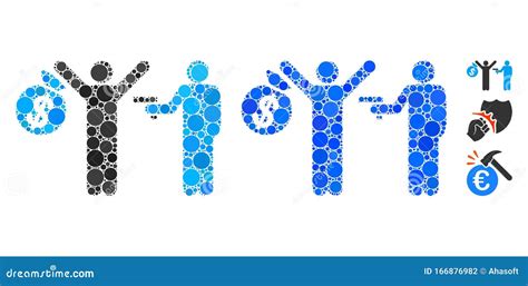 Armed Robbery Composition Icon Of Spheric Items Stock Illustration