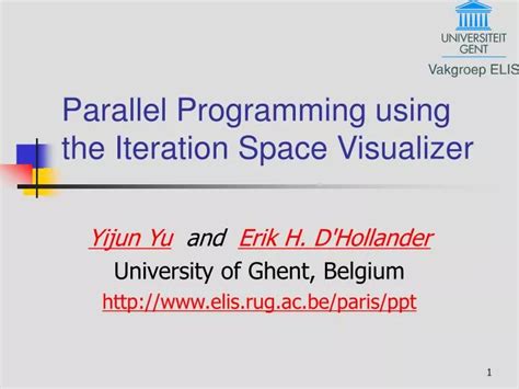 Ppt Parallel Programming Using The Iteration Space Visualizer