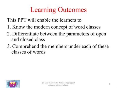 Open And Closed Class Pptx