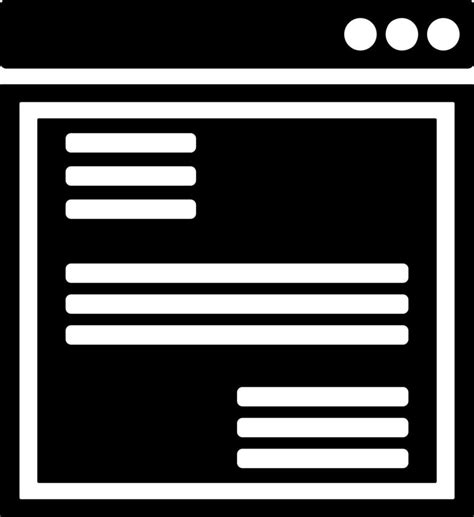 Flat Style Webpage Icon In Black And White Color Vector Art At Vecteezy
