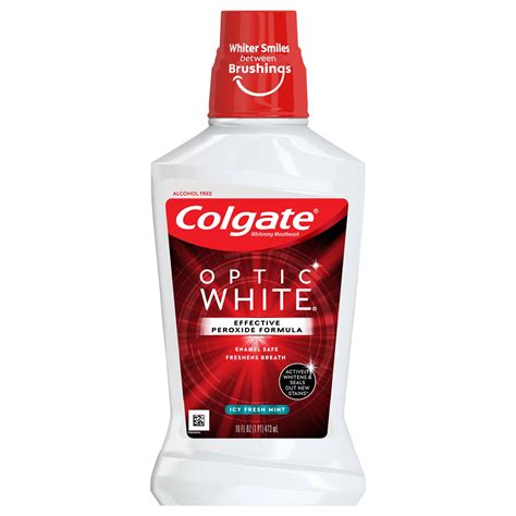 Colgate Optic White Whitening Mouthwash Icy Fresh Mint 475ml 6pk