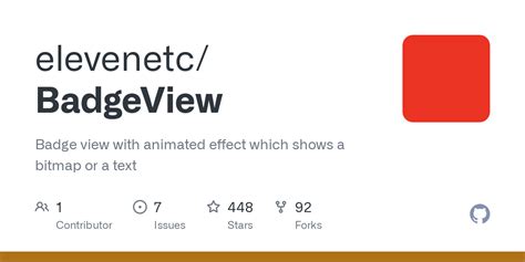 GitHub Elevenetc BadgeView Badge View With Animated Effect Which Shows A Bitmap Or A Text