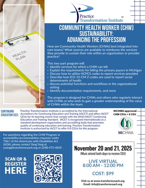 Community Health Worker Chw Program Practice Transformation Institute