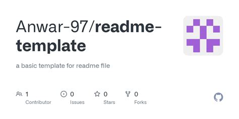 Github Anwar Readme Template A Basic Template For Readme File