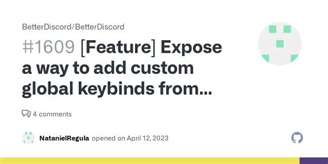 Feature Expose A Way To Add Custom Global Keybinds From Within A