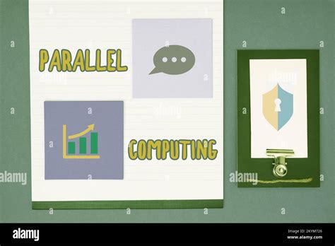 Conceptual Display Parallel Computing Internet Concept Simultaneous Calculation By Means Of