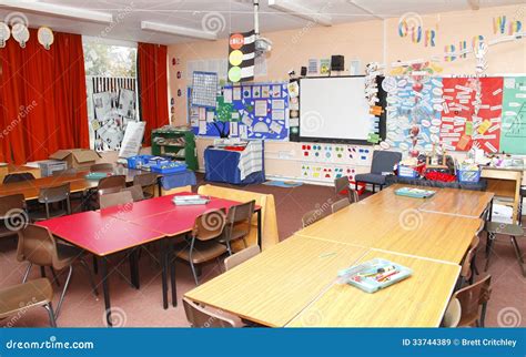 Empty School Classroom Stock Image Image Of Desk Table 33744389