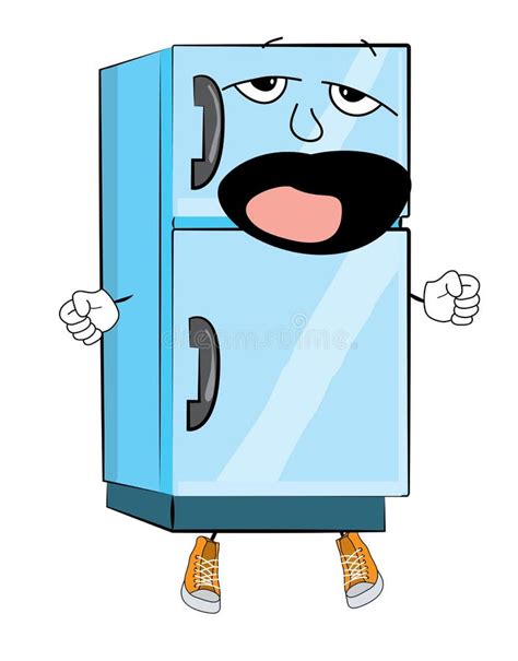 Sad Fridge Cartoon Stock Illustration Illustration Of Lonely 47926813
