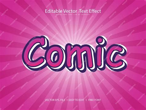 Premium Vector Comic Text Effect Vector Editable