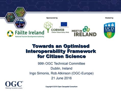 Cobweb Towards An Optimised Interoperability Framework For Citizen Science Ppt