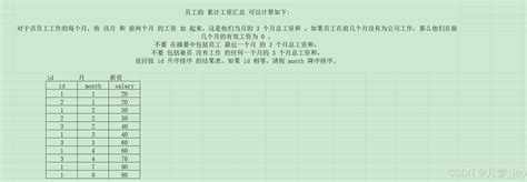 22，python数分之pandas训练，力扣，579 查询员工的累计薪水 连续问题难度只最~ 44 力扣 579 查询员工的累计