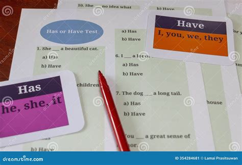 English Grammar Test Sheet Stock Image Image Of Examination 354284681