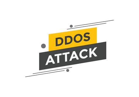 Ddos Attack Text Button Ddos Attack Speech Bubble Ddos Attack Text Web Template Vector