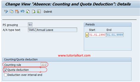 Sap Hr Assign Counting Rules To Absence Types