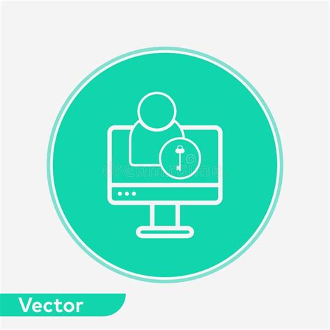 computer user vector icon sign symbol stock vector illustration of